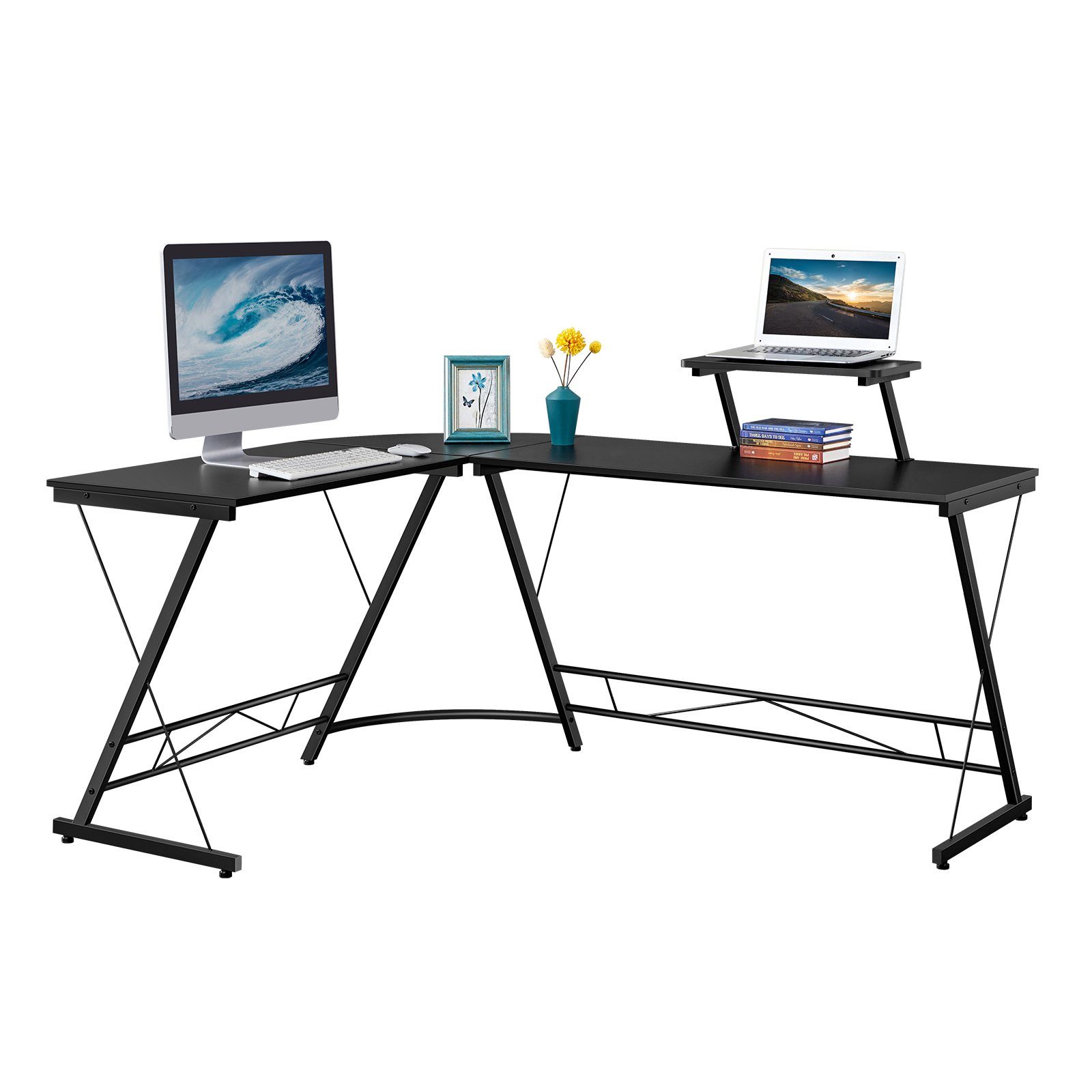 Yaheetech Eckschreibtisch Schreibtisch Computertisch 1625 X 130 X 965 Cm