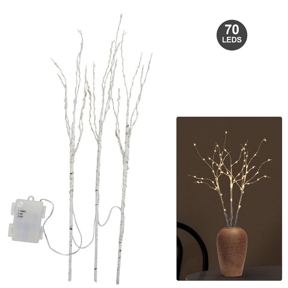 Clanmacy Led Leuchtzweig Led Lichterzweige 3er Set Dekozweige Timer