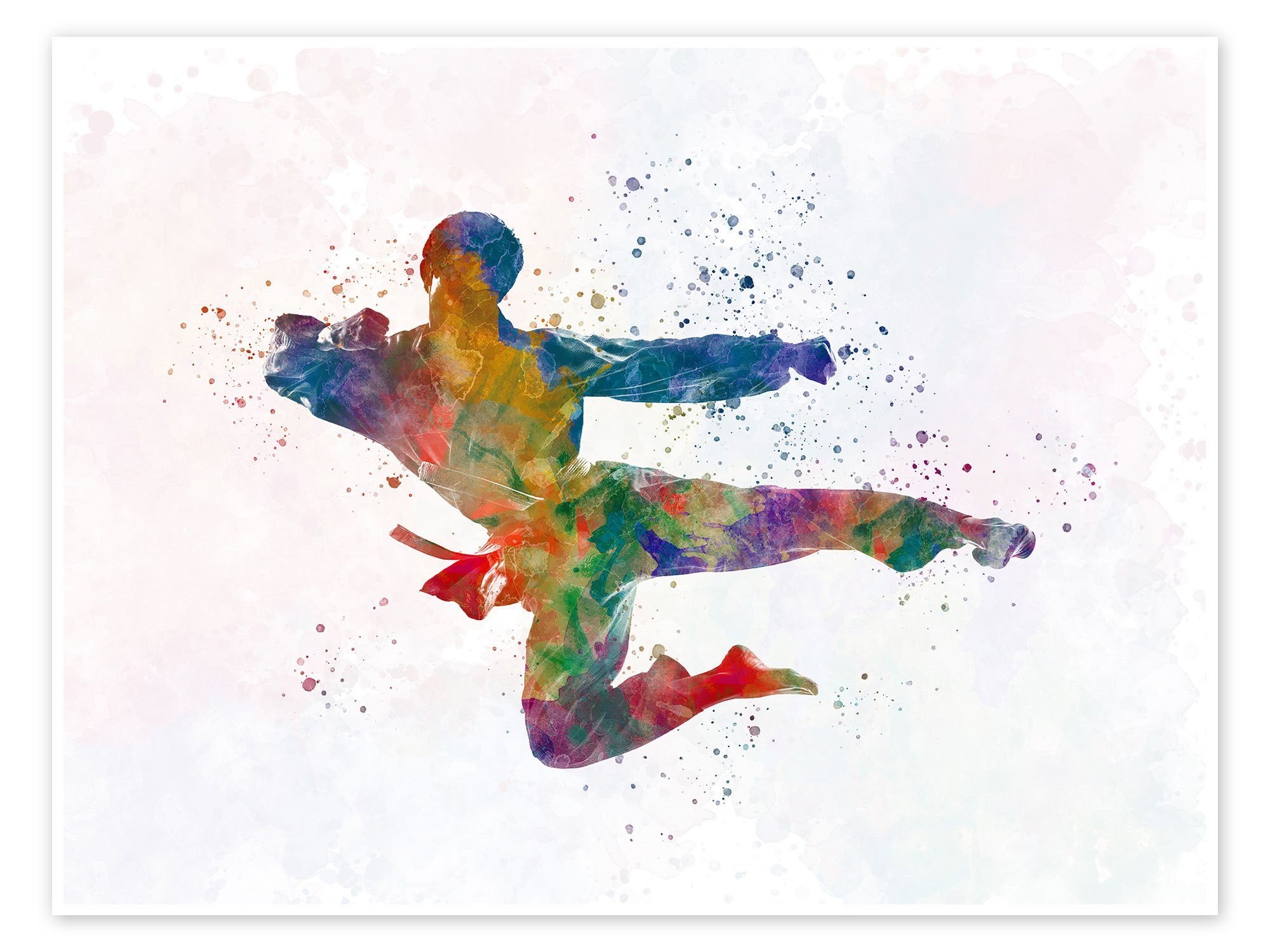 Posterlounge Poster Nobelart Karate Kampfkunst Ii Fitnessraum Malerei