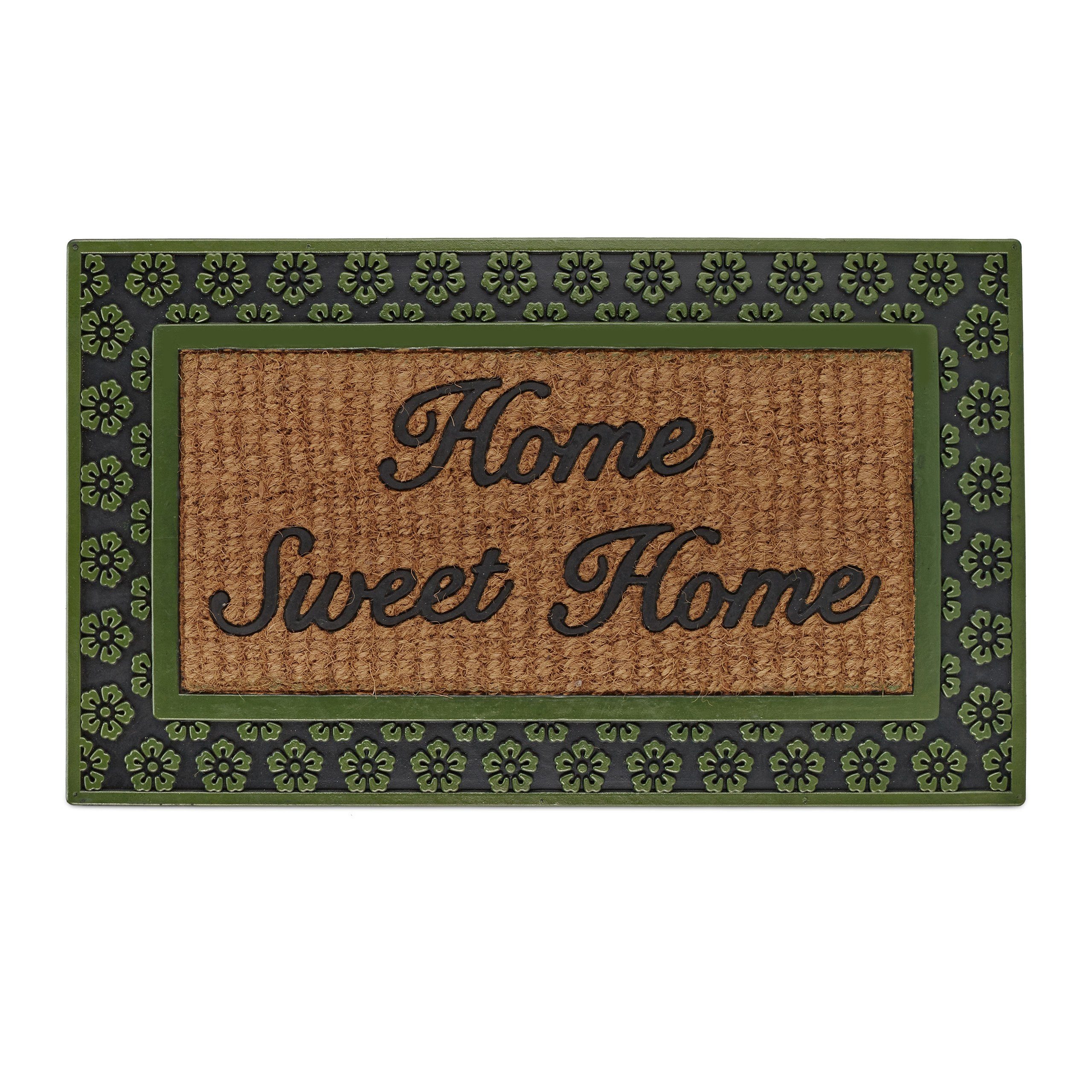 Fußmatte Fußmatte Home Sweet Home Gummi And Kokos Relaxdays Höhe 10 Mm
