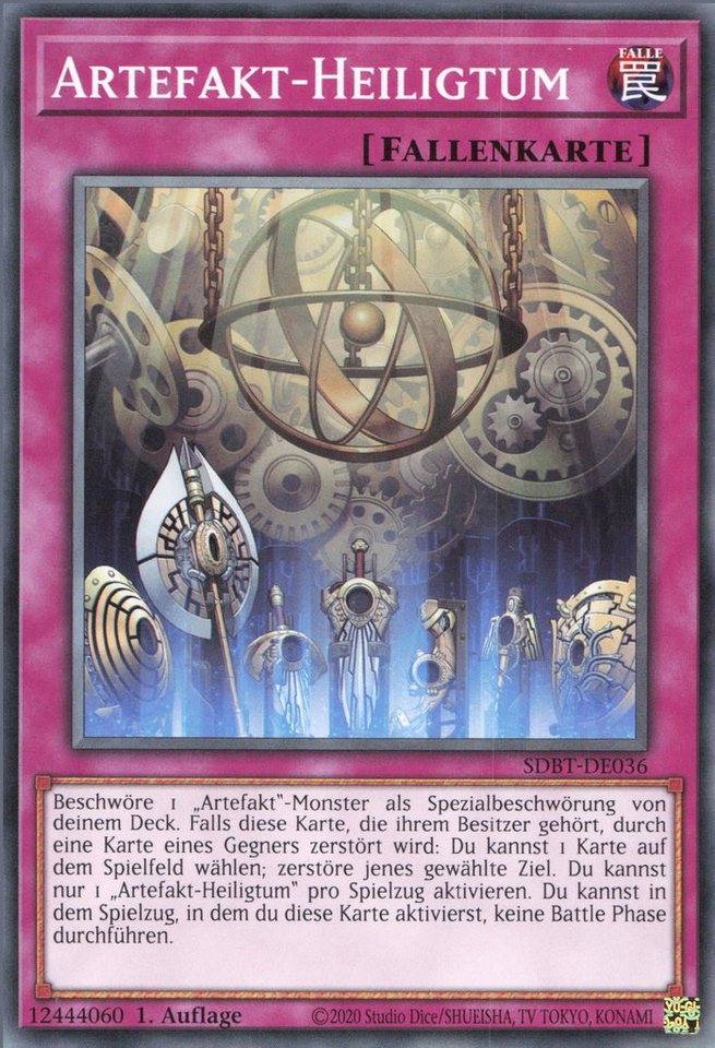 Recollectibles Sammelkarte Yugioh Karte Artefakt Heiligtum Deutsch Yu