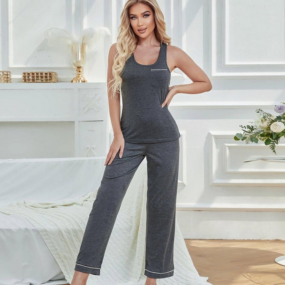 Aukuu Pyjama Pyjamas Pyjamas Für Damen Frühling Und Sommer Camisole