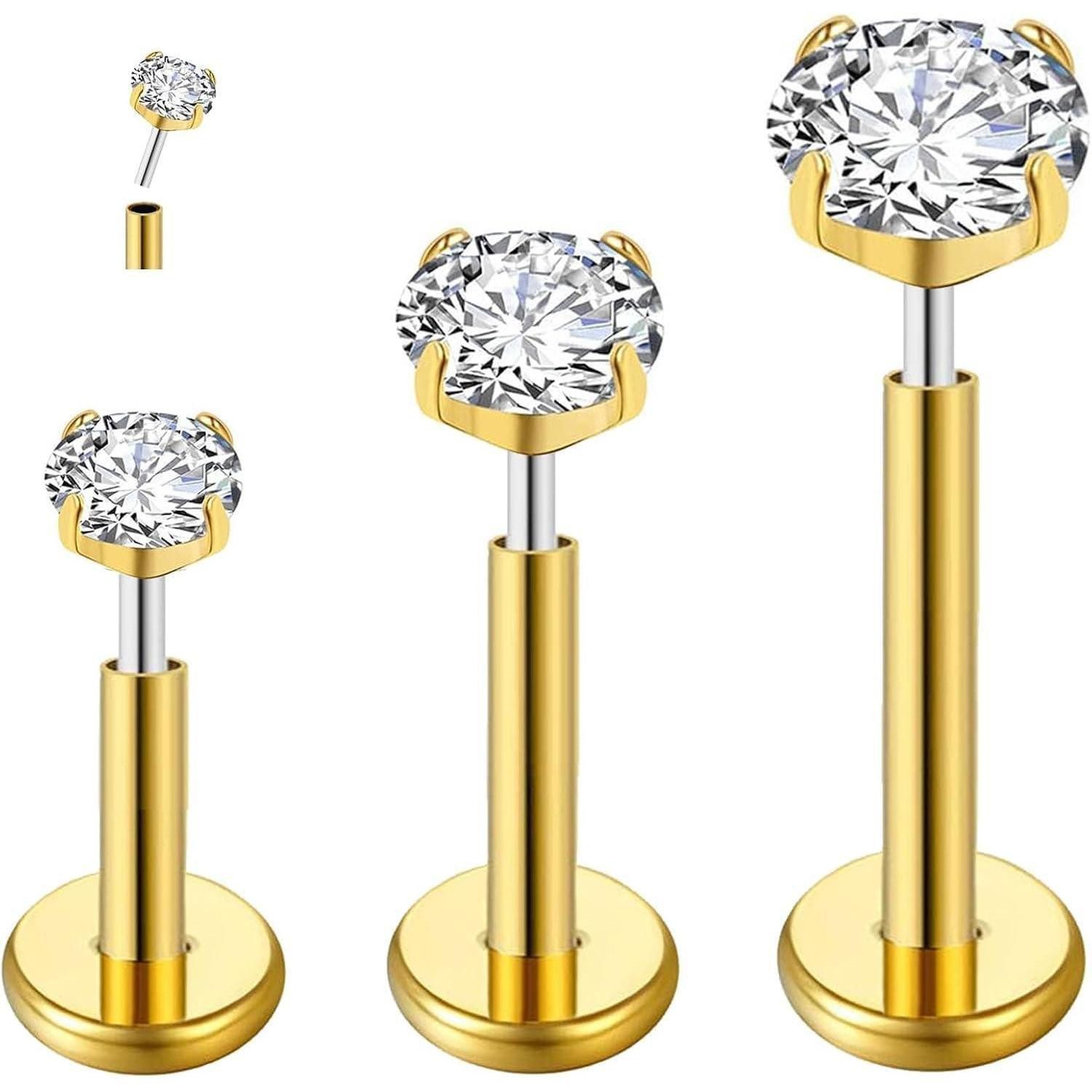 LuxusKollektion Nasenpiercing G23 Titan Piercing Ohr Helix Labret Lippe ...
