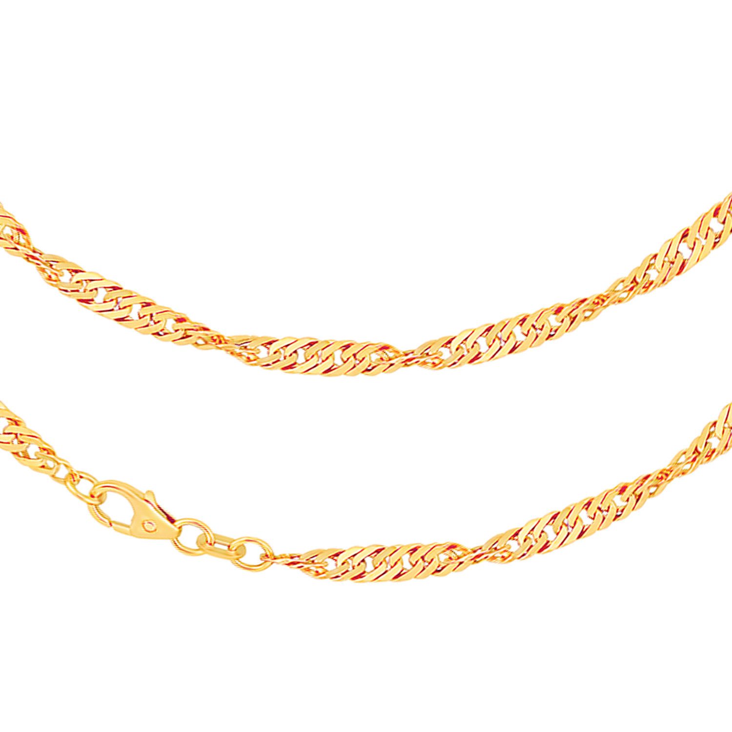 Joyes Boutique Goldkette JB Edle Goldkette Singapurkette 585 - 14 K Gold 3,8 mm 45 cm (Gold, JB)