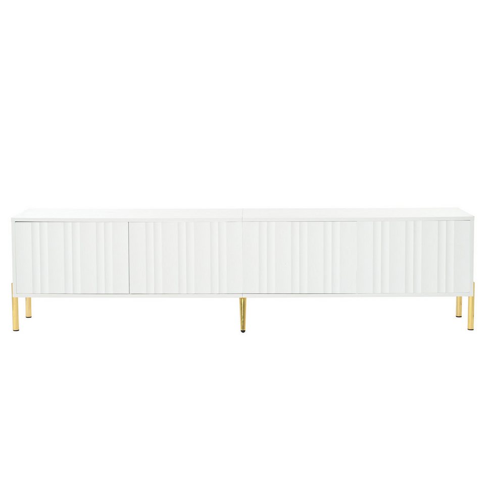 Okwish Lowboard Mit Gerilltes Türdesign Tv Board Fernsehtisch Mit