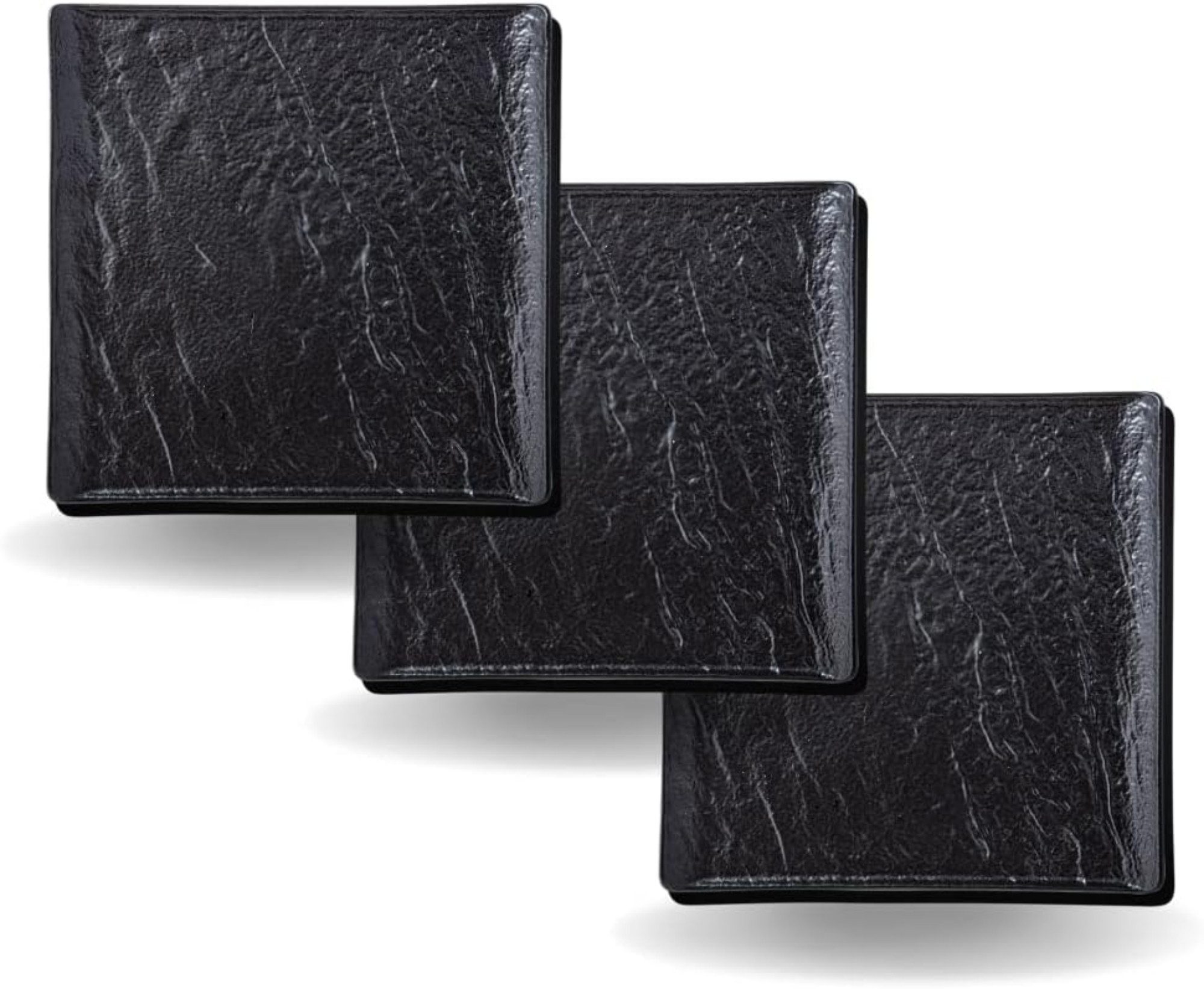 Wilmax England Geschirr Set Wilmax Quadratische Teller 3er Set Schwarz
