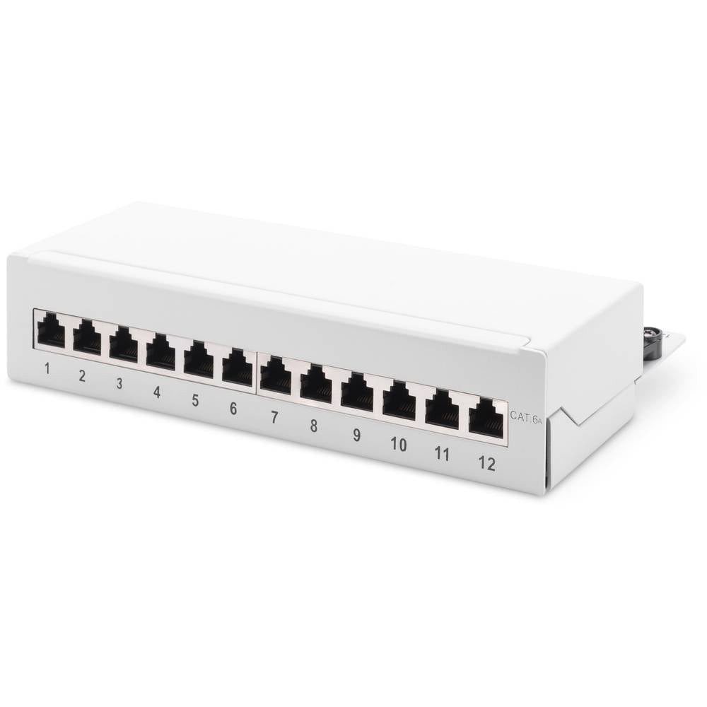 Digitus Desktop LSA Patch Panel, 12-Port, 1HE, CAT 6A Netzwerk-Patch ...