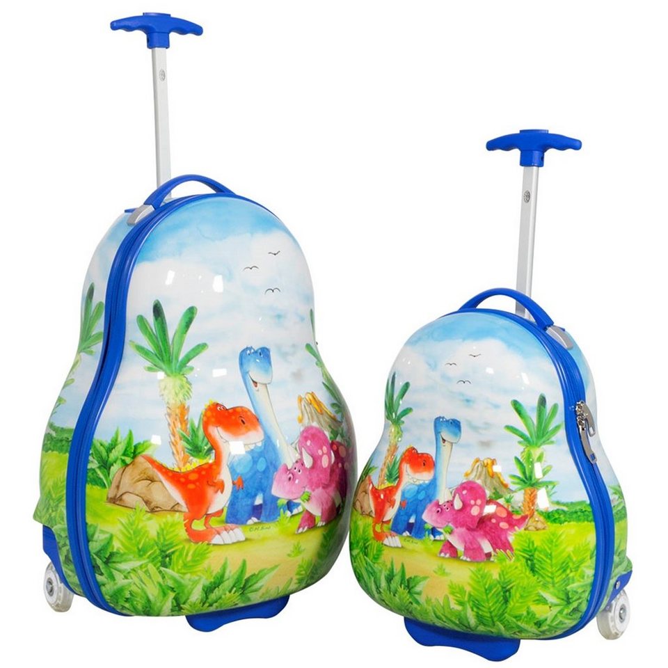 Hti Living Kofferset Kinder Kofferset 2 Tlg Trolley Set Dinosaurier 2