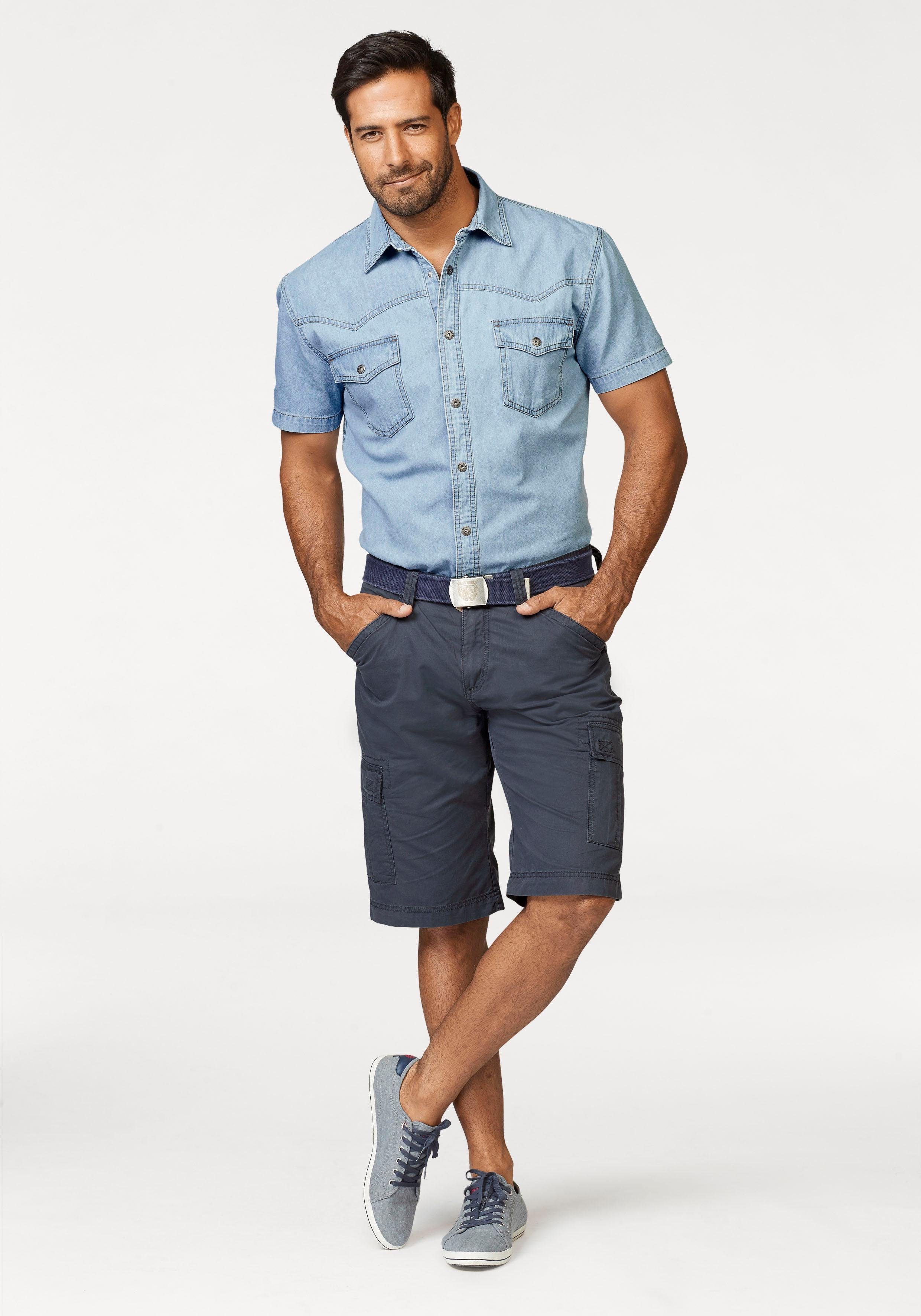 Arizona Jeanshemd Kurzarm im Western Stil