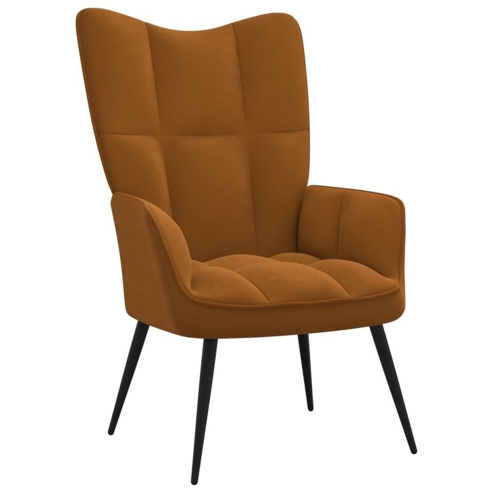 Möbelando Sessel Gückingen Aus Samt 100 Polyester Stahl In Braun