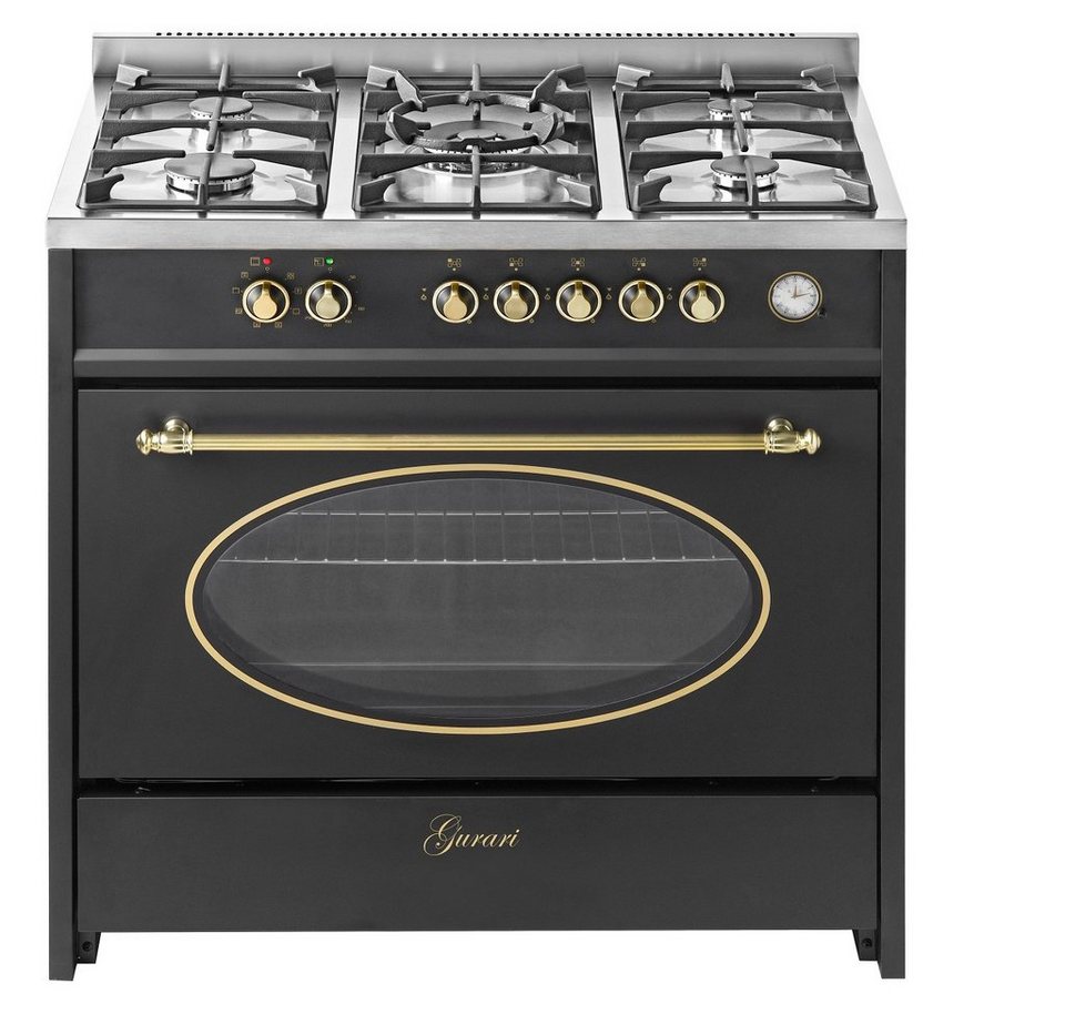 Gurari Gas Standherd Gch E 914 Bl R Retro Gas Elektro Standherd 90 Cm