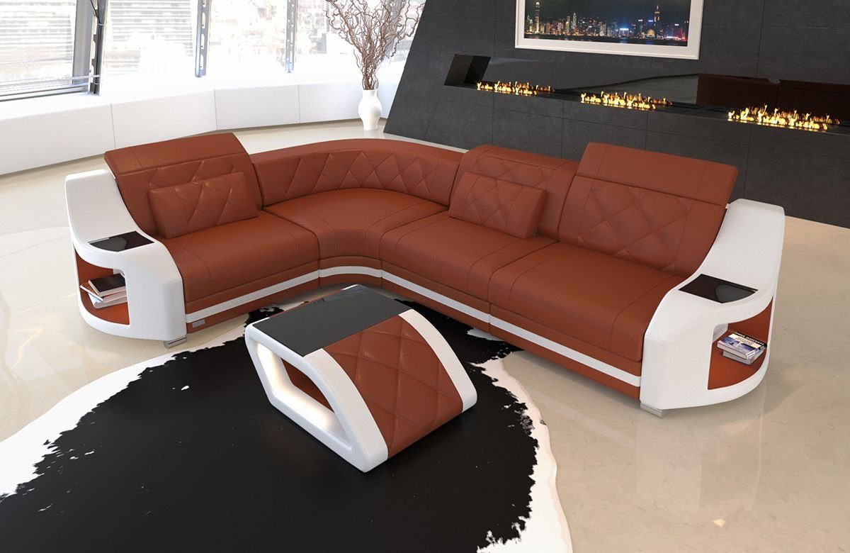 Sofa Dreams Ecksofa Leder Ledercouch Sofa Genua L Form Ledersofa, Couch ...
