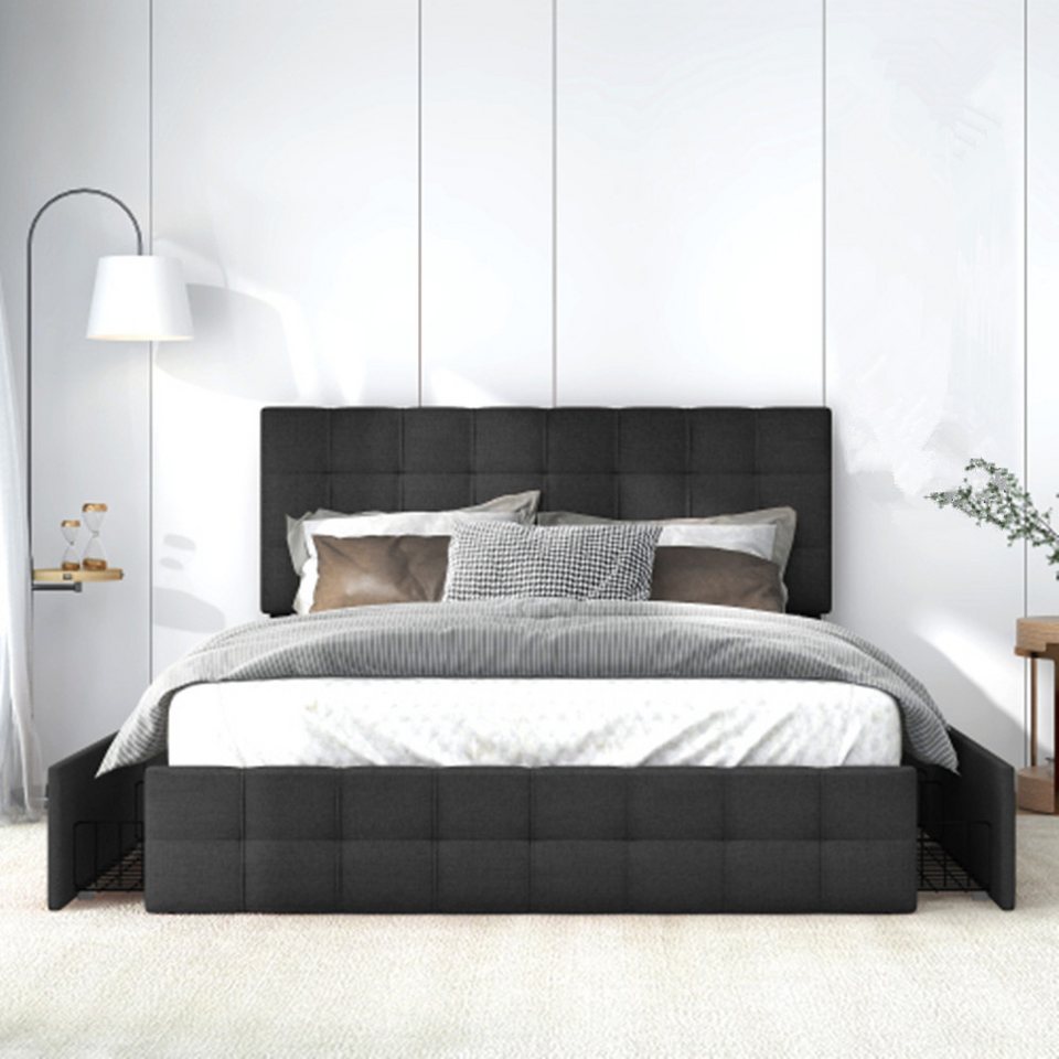 Xdeer Polsterbett Polsterbett Mit 4 Schubladen Doppelbett Mit