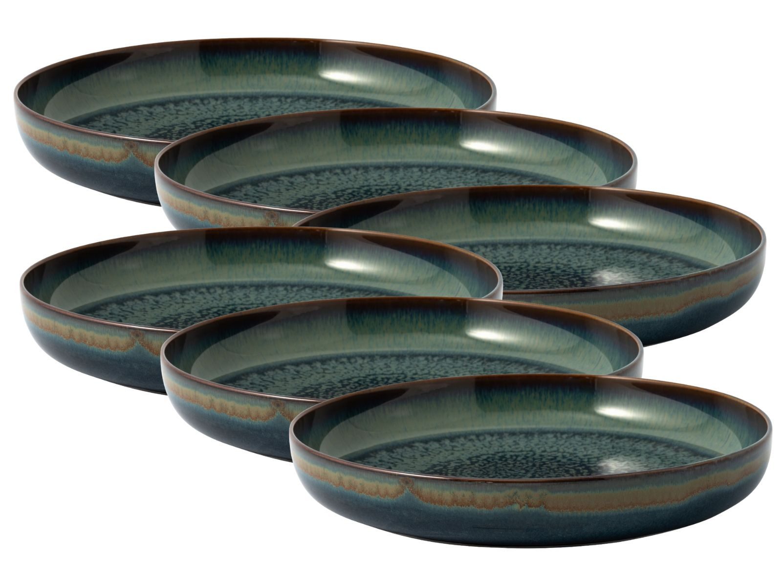 like. by Villeroy & Boch Teller-Set Crafted Breeze Tiefer Teller 21,5cm Set6, Premium Porcelain