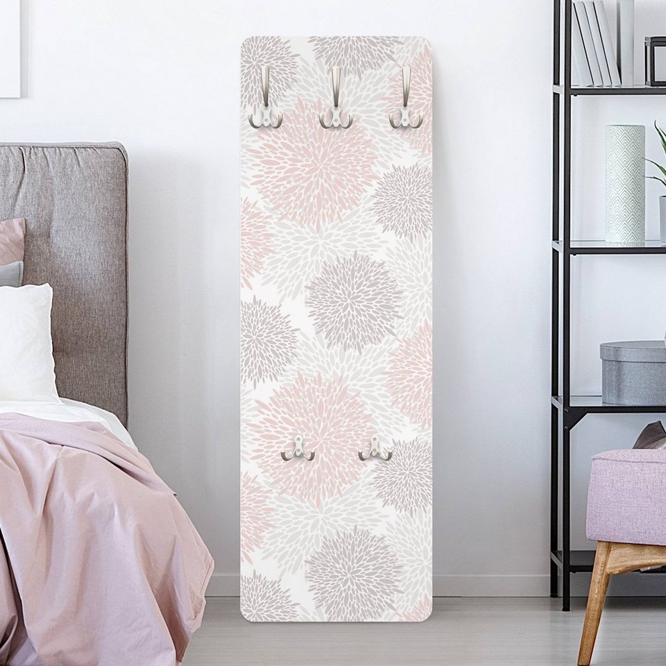 Bilderdepot24 Garderobenpaneel Rosa Illustration Kinder Muster Große