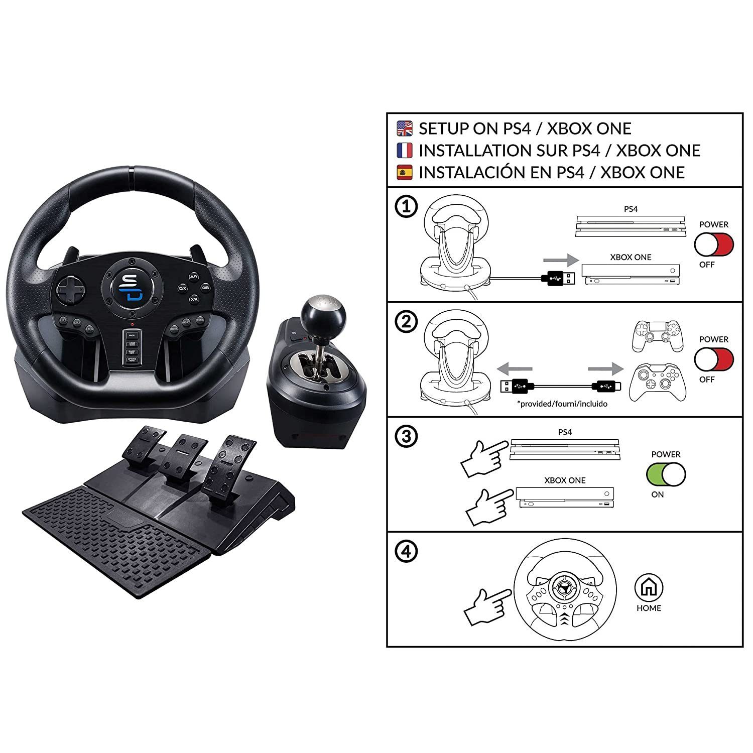 Subsonic Superdrive GS850-X Racing Wheel für Xbox Serie X/S, Ps4, Xbox ...