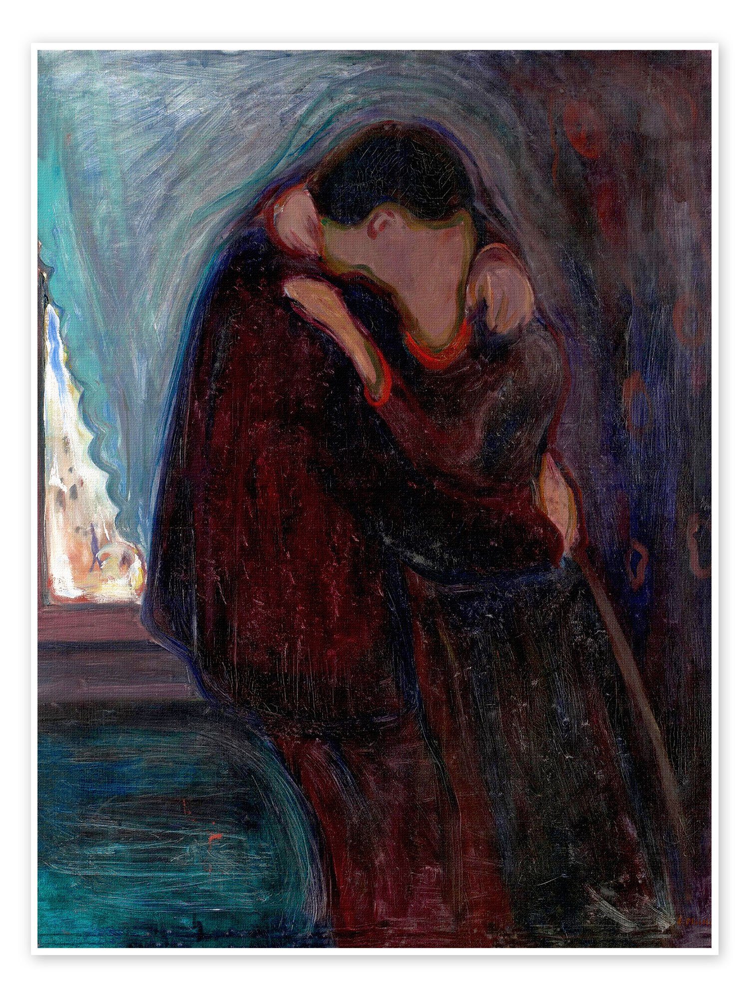 Posterlounge Poster Edvard Munch Der Kuss 1897 Malerei