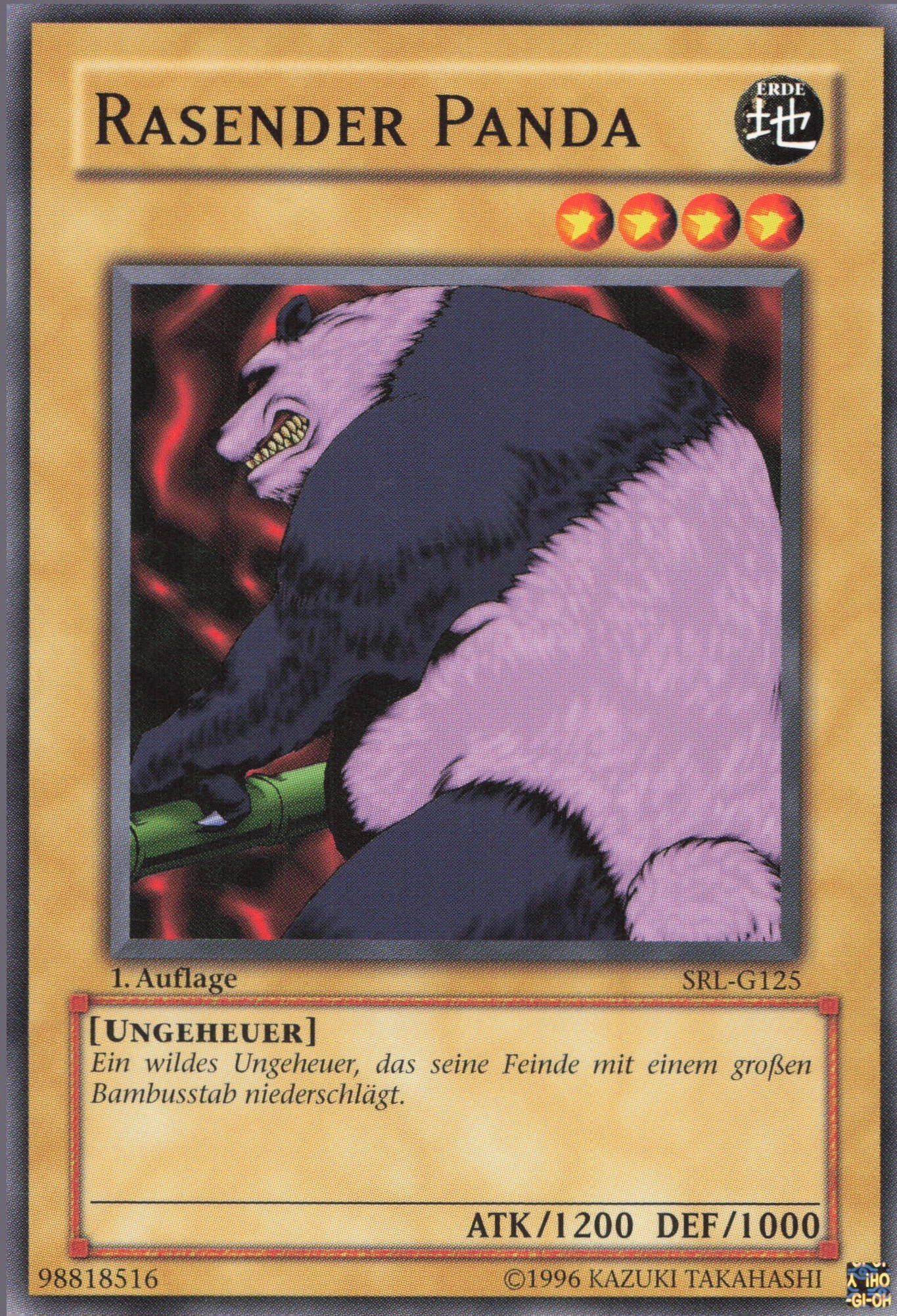 Recollectibles Sammelkarte Yugioh Karte Rasender Panda V 1 Yu Gi Oh