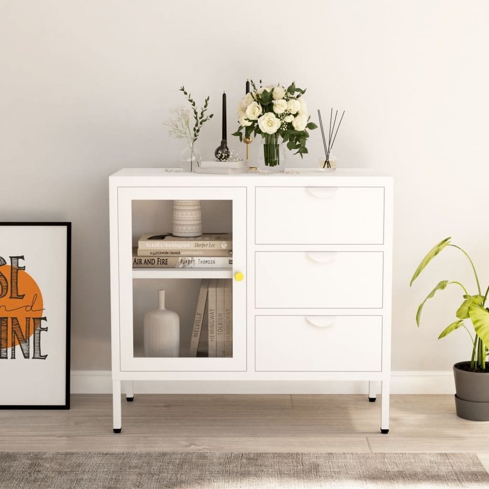 Möbelando Sideboard Industial Bht 75 X 70 X 35 Cm Aus Metall In
