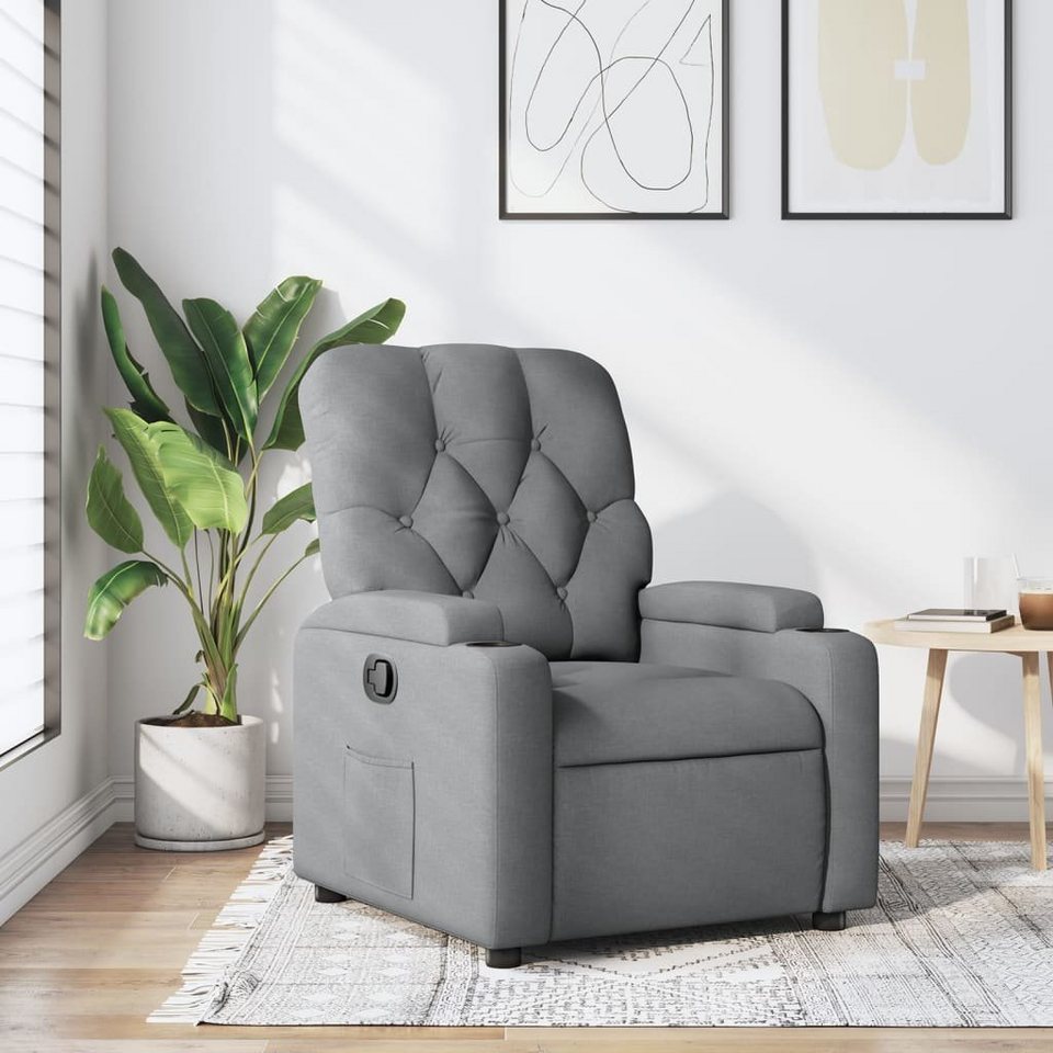 Vidaxl Sessel Relaxsessel Hellgrau Stoff 1 St