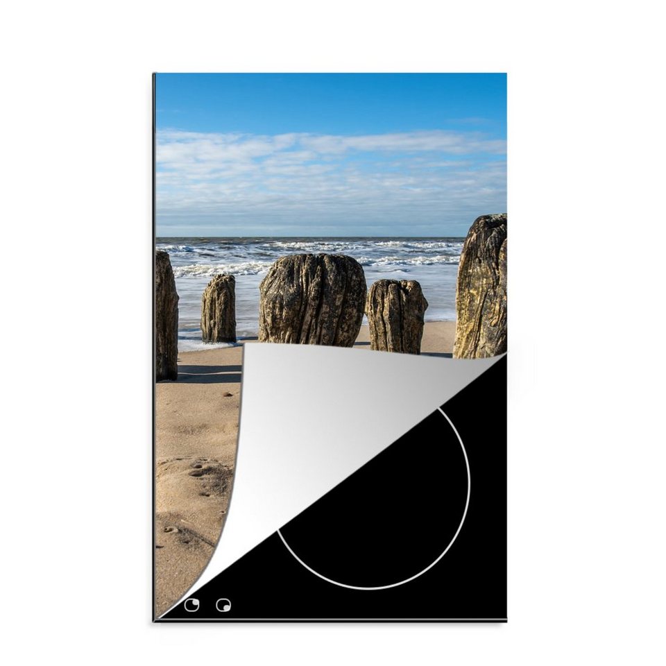 Muchowow Herdblende Abdeckplatte Sand Strand Pfahl Wasser