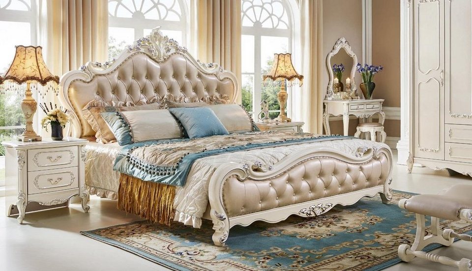 Jvmoebel Bett Luxus Chesterfield Schlafzimmer Bett Polster Design