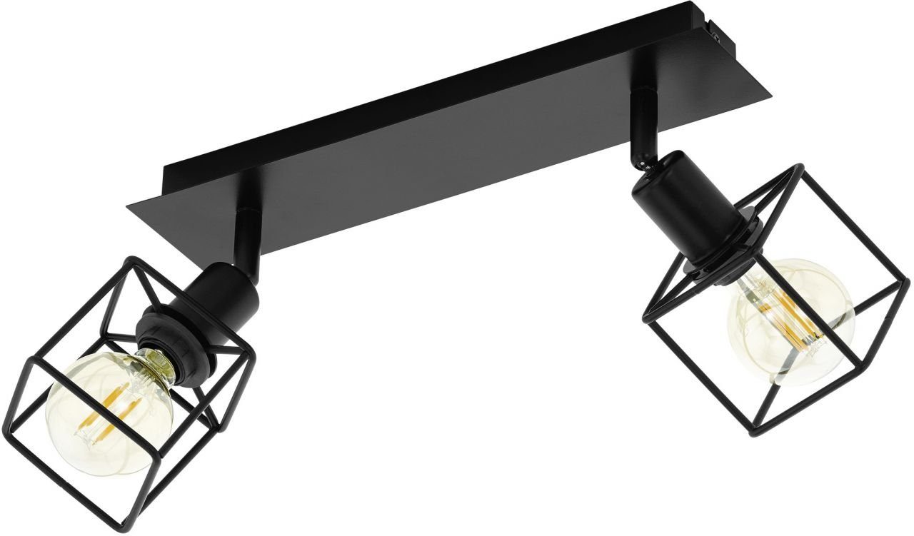 Eglo Led Deckenstrahler Eglo 2er Spot Eldrick Schwarz 32 X 7 Cm E14