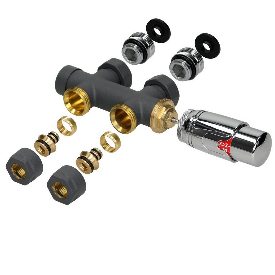 Luxebath Heizkörperthermostat Ventil Armaturen Set Multiblock