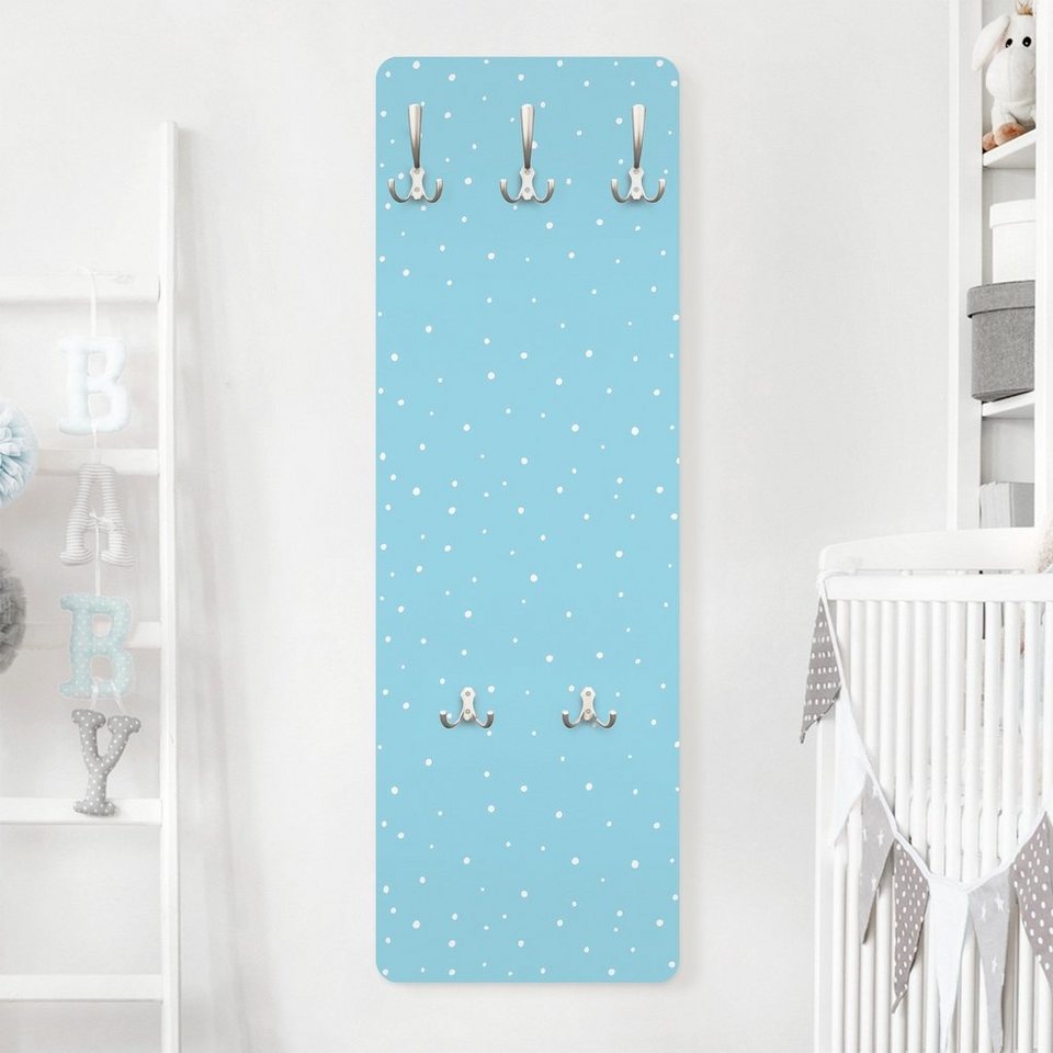 Bilderdepot24 Garderobenpaneel Blau Kinder Muster Gezeichnete Kleine
