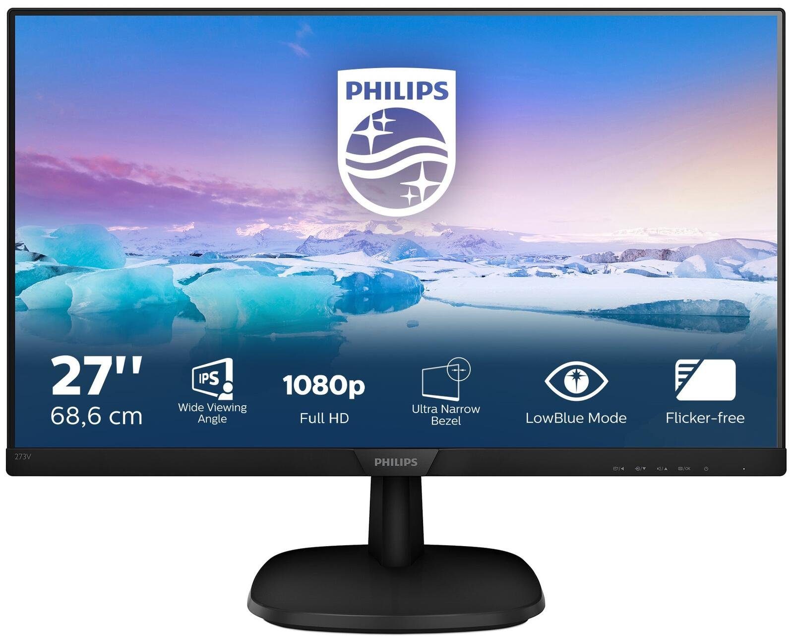 Philips Philips 273V7QJAB/00 LCD-Monitor (1.920 x 1.080 Pixel (16:9), 5 ...