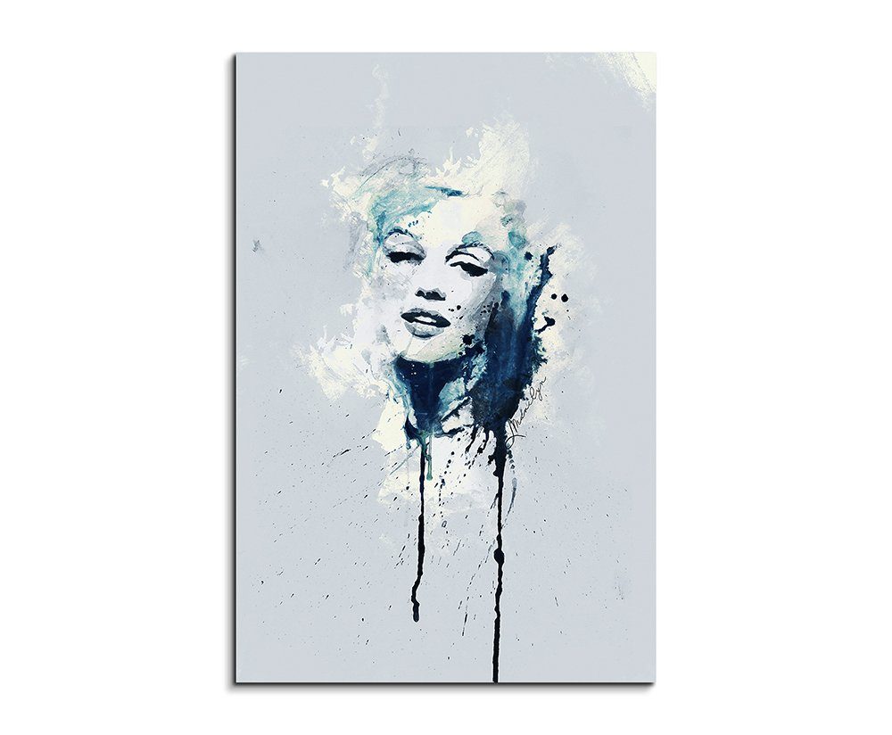 Sinus Art Leinwandbild Marilyn Monroe 90x60cm Aquarell Art Wandbild Auf