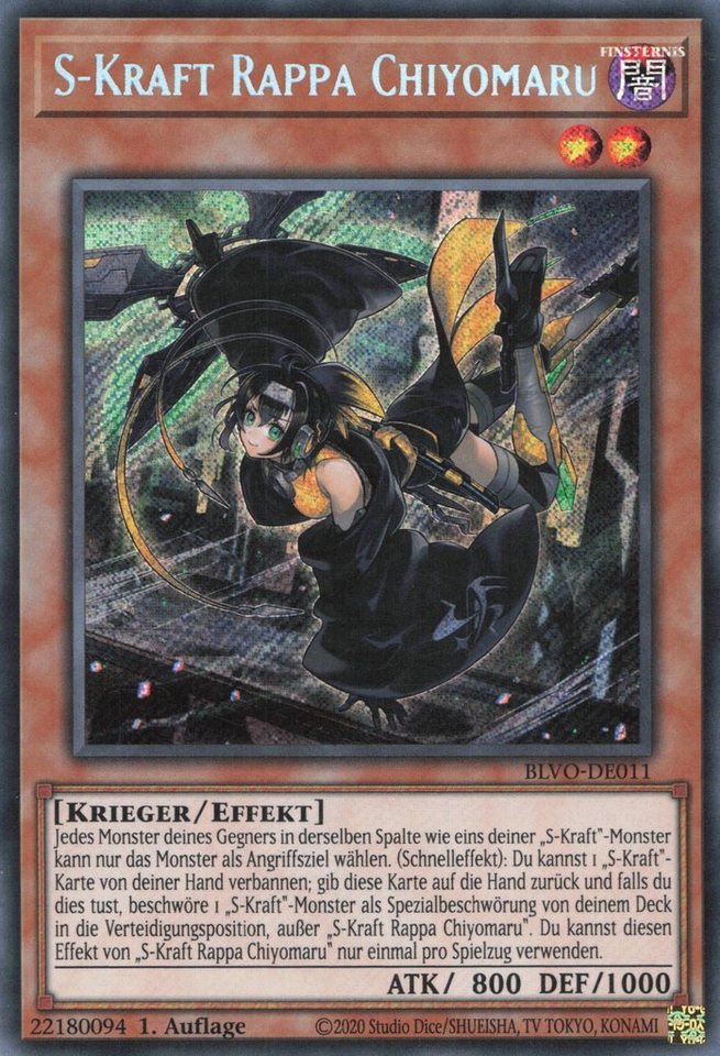 Recollectibles Sammelkarte Yugioh Karte S Kraft Rappa Chiyomaru Deutsch