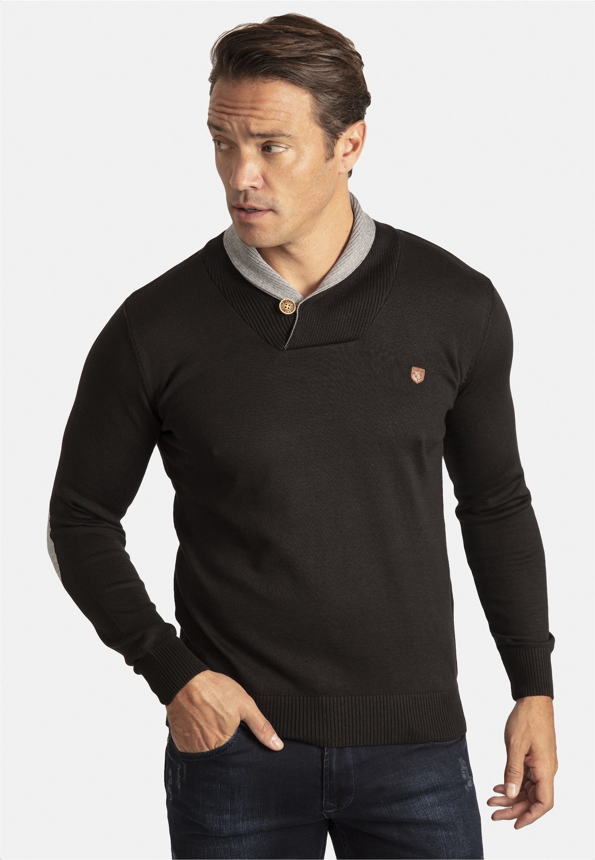SIR RAYMOND TAILOR Strickpullover Erasmo mit gemütlichem Stehkragen