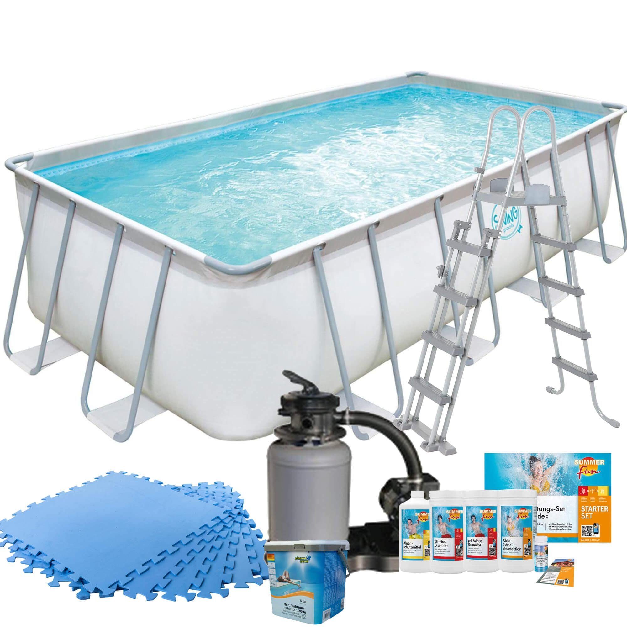 Planet Pool Framepool Polygroup Summer Waves Elite Frame Pool hellgrau ...