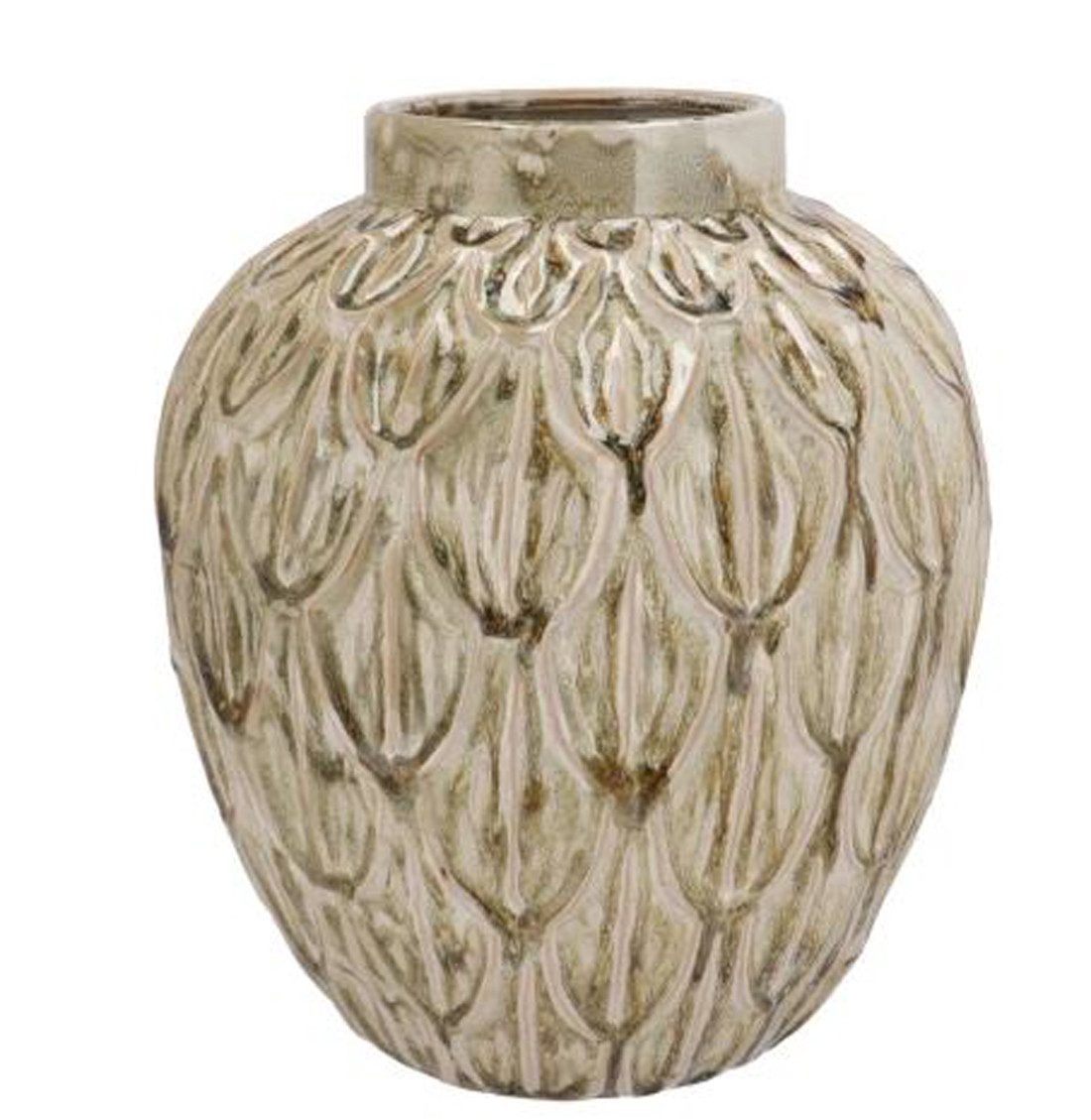 Annimuck Tischvase Wunderschöne Grosse Vase Inga Boa Beige Grün 27 X 30