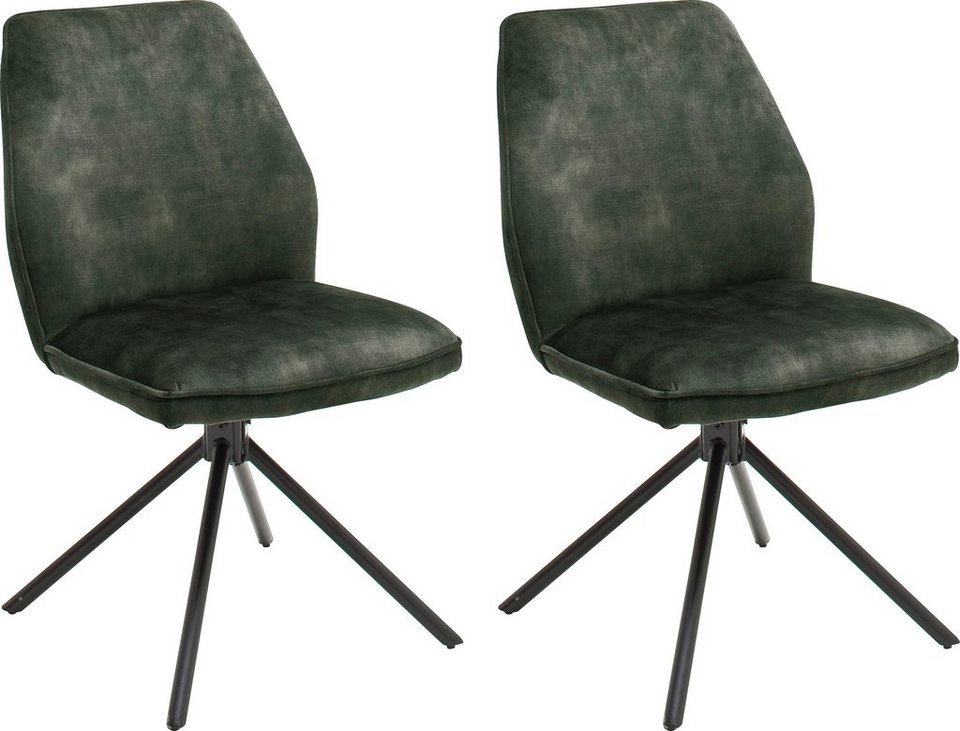 Mca Furniture Esszimmerstuhl Ottawa Set 2 St Vintage Veloursoptik