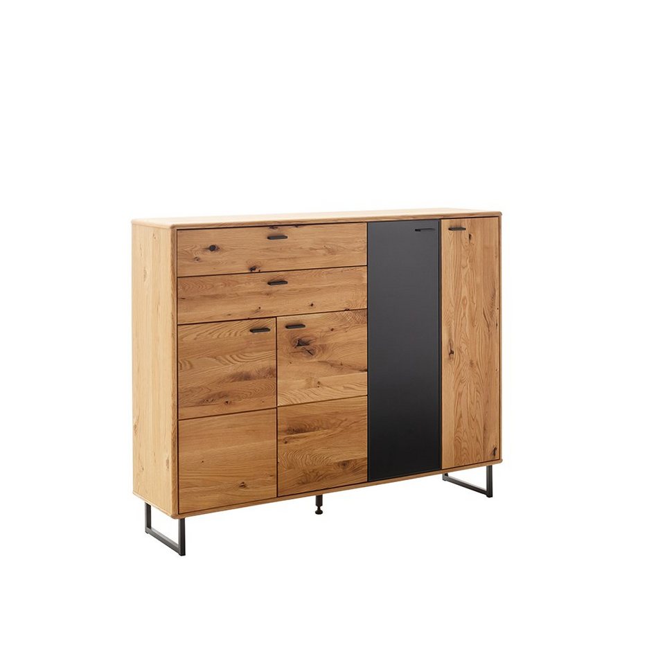 Lomadox Highboard Albacete 05 In Wildeiche Geölt Teilmassiv Mit