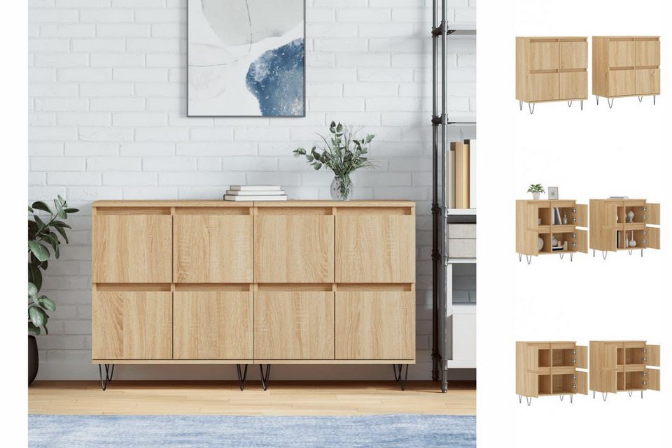 Vidaxl Sideboard Sideboards 2 Stk Sonoma Eiche Spanplatte Viel