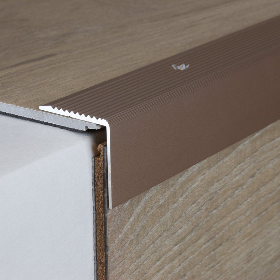 Proviston Treppenkantenprofil Aluminium 30 X 30 X 2700 Mm Bronze Hell