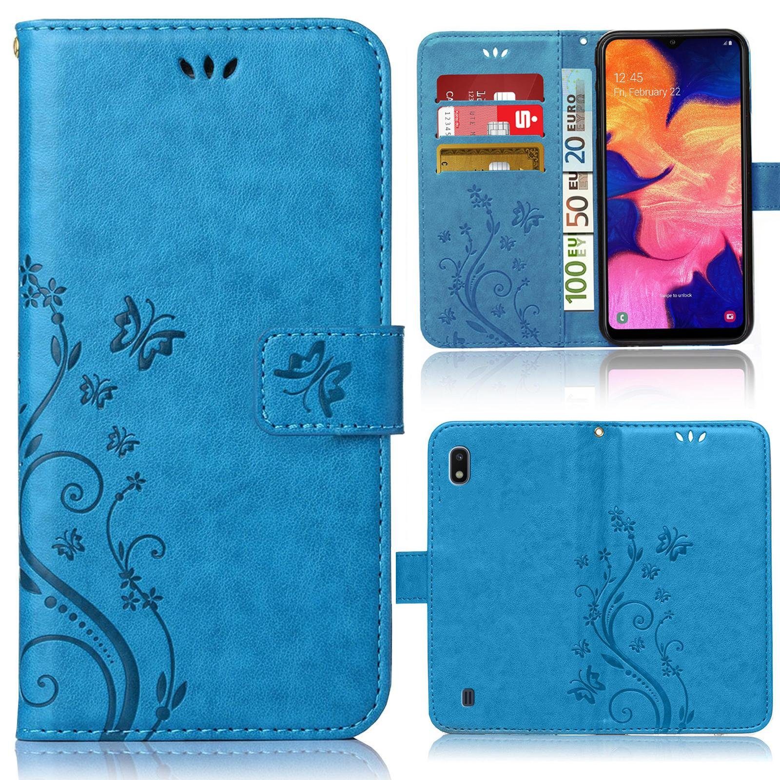 Numerva Handyhülle Bookstyle Flower Für Samsung Galaxy A10 Handy