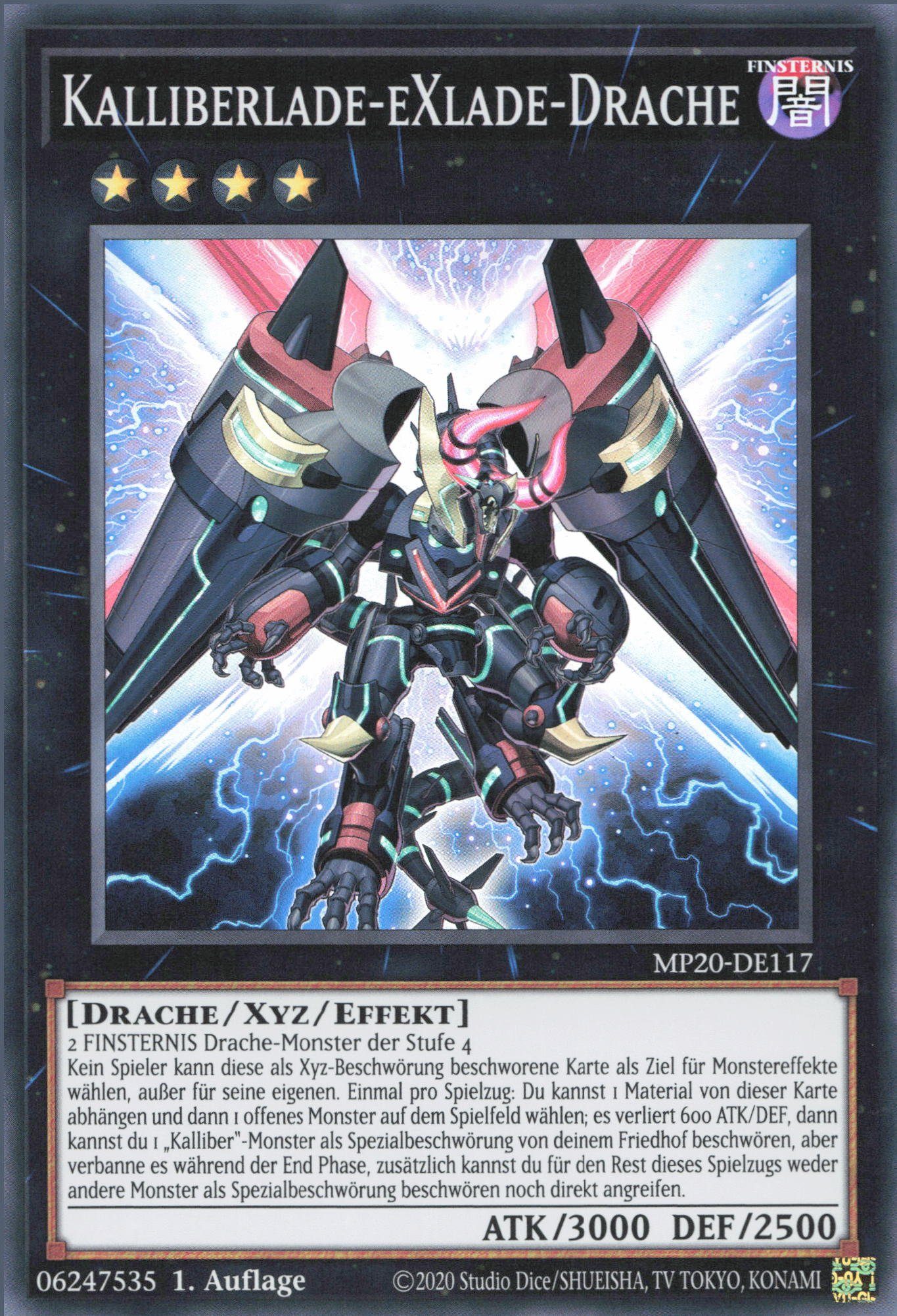 Recollectibles Sammelkarte Yugioh Karte Kalliberlade Exlade Drache