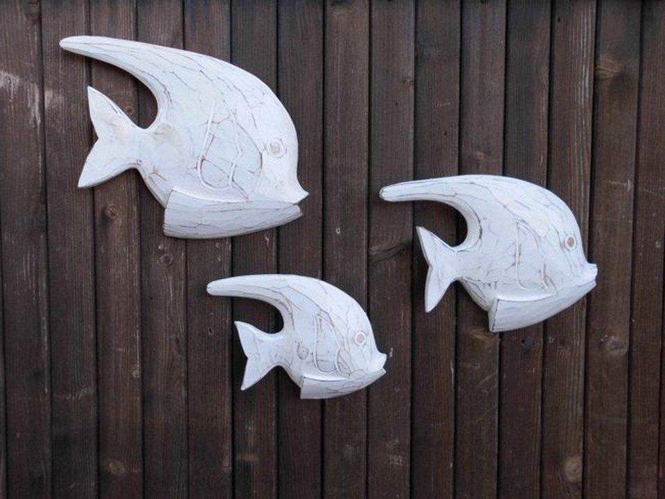 Deko Impression Wanddekoobjekt Wanddekoration Fische Aus Holz Deko