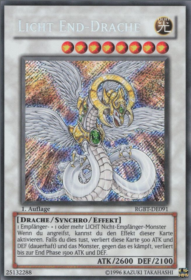 Recollectibles Sammelkarte Yugioh Karte Licht End Drache Deutsch Yu Gi
