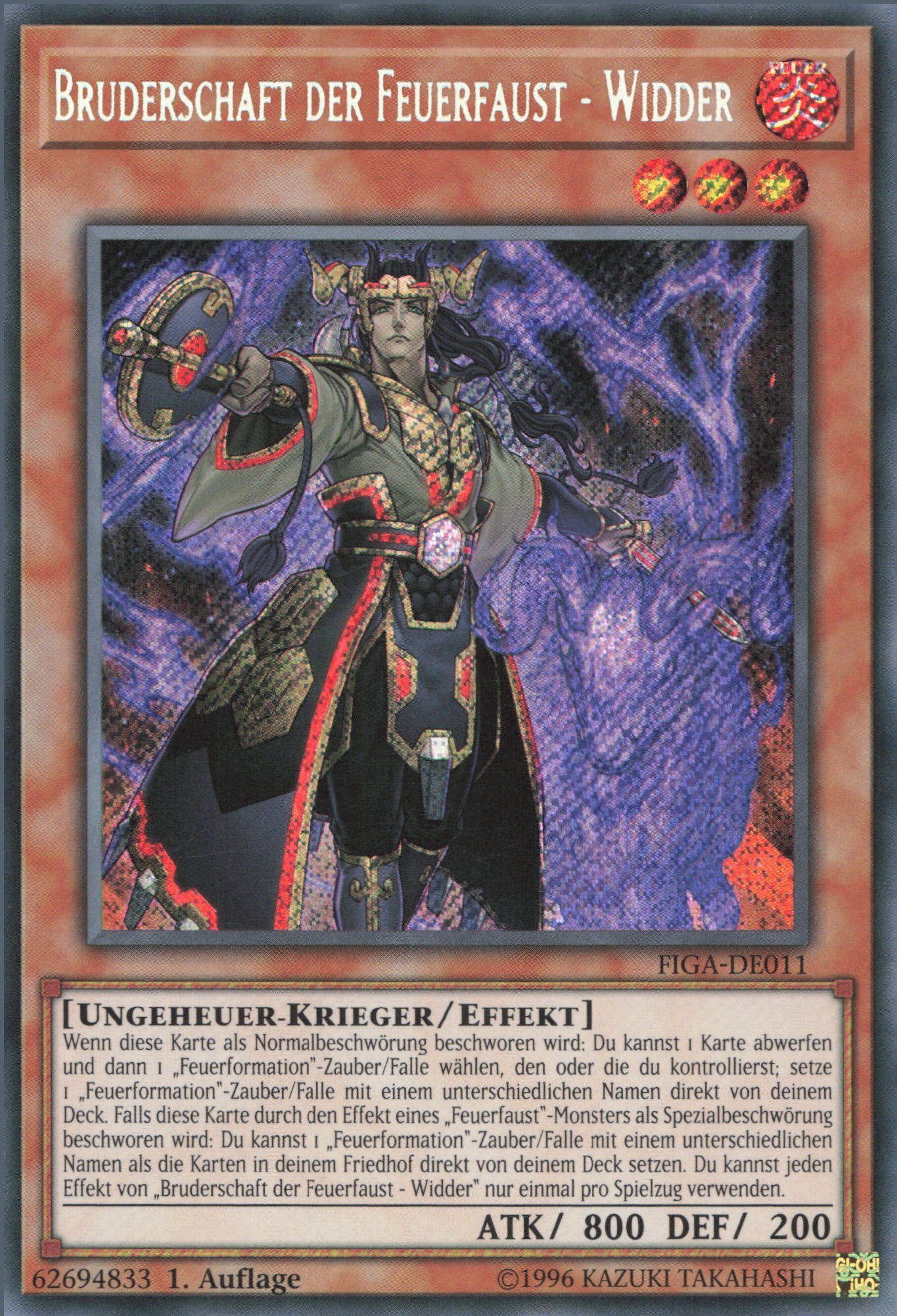 Recollectibles Sammelkarte Yugioh Karte Bruderschaft Der Feuerfaust