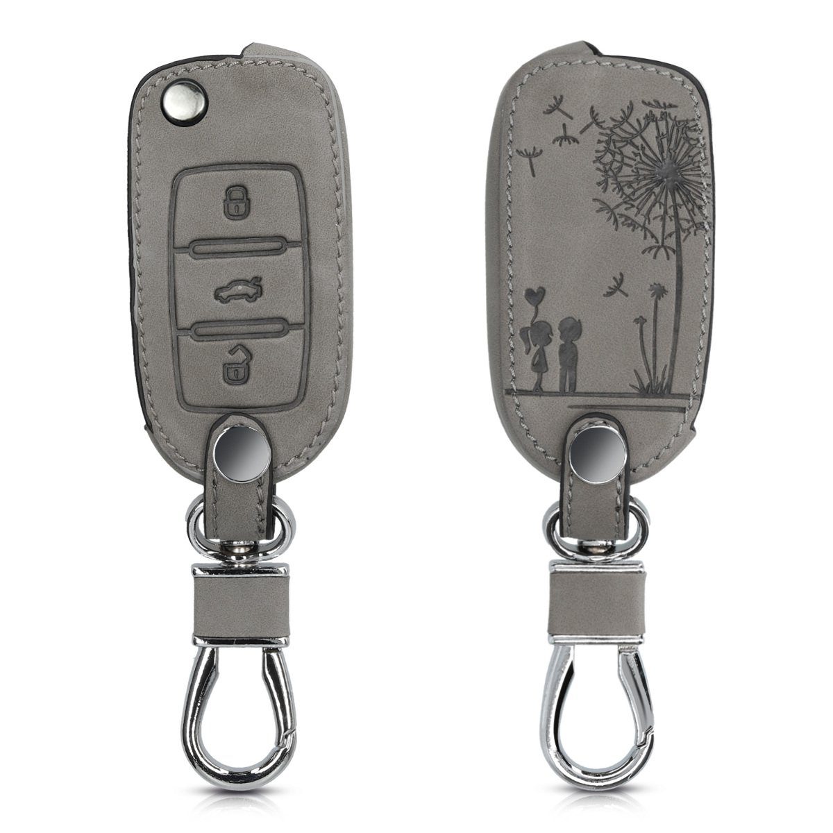 Kwmobile Etui Autoschlüssel Hülle Für Vw Skoda Seat Nubuklederoptik
