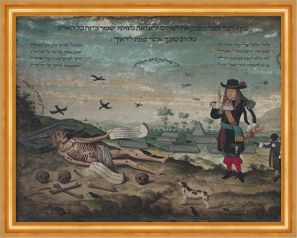 Kunstdruck Vanitas painting, Amsterdam Benjamin Senior Godines Skelett B A3 00826, (1 St)