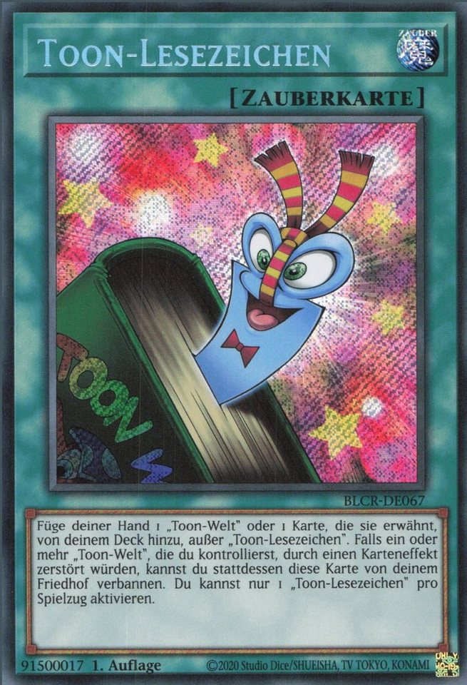 Recollectibles Sammelkarte Yugioh Karte Toon Lesezeichen Deutsch Yu Gi
