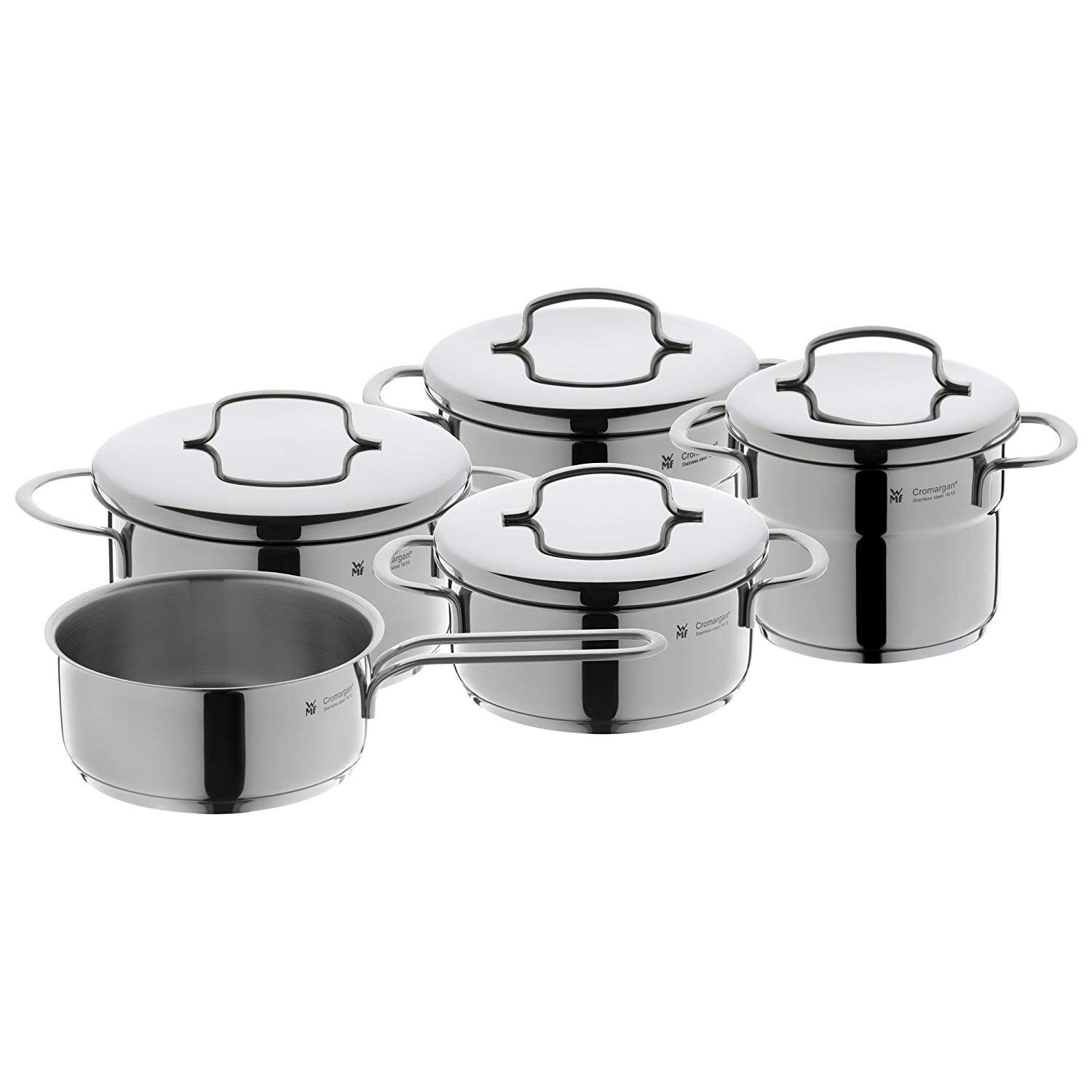 WMF Kochtopf WMF Mini Topfset mit Metalldeckel 5tlg. Kochtopfset