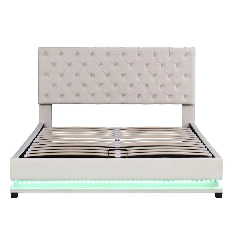 Gotagee Polsterbett Led Doppelbett Polsterbett Stauraumbett