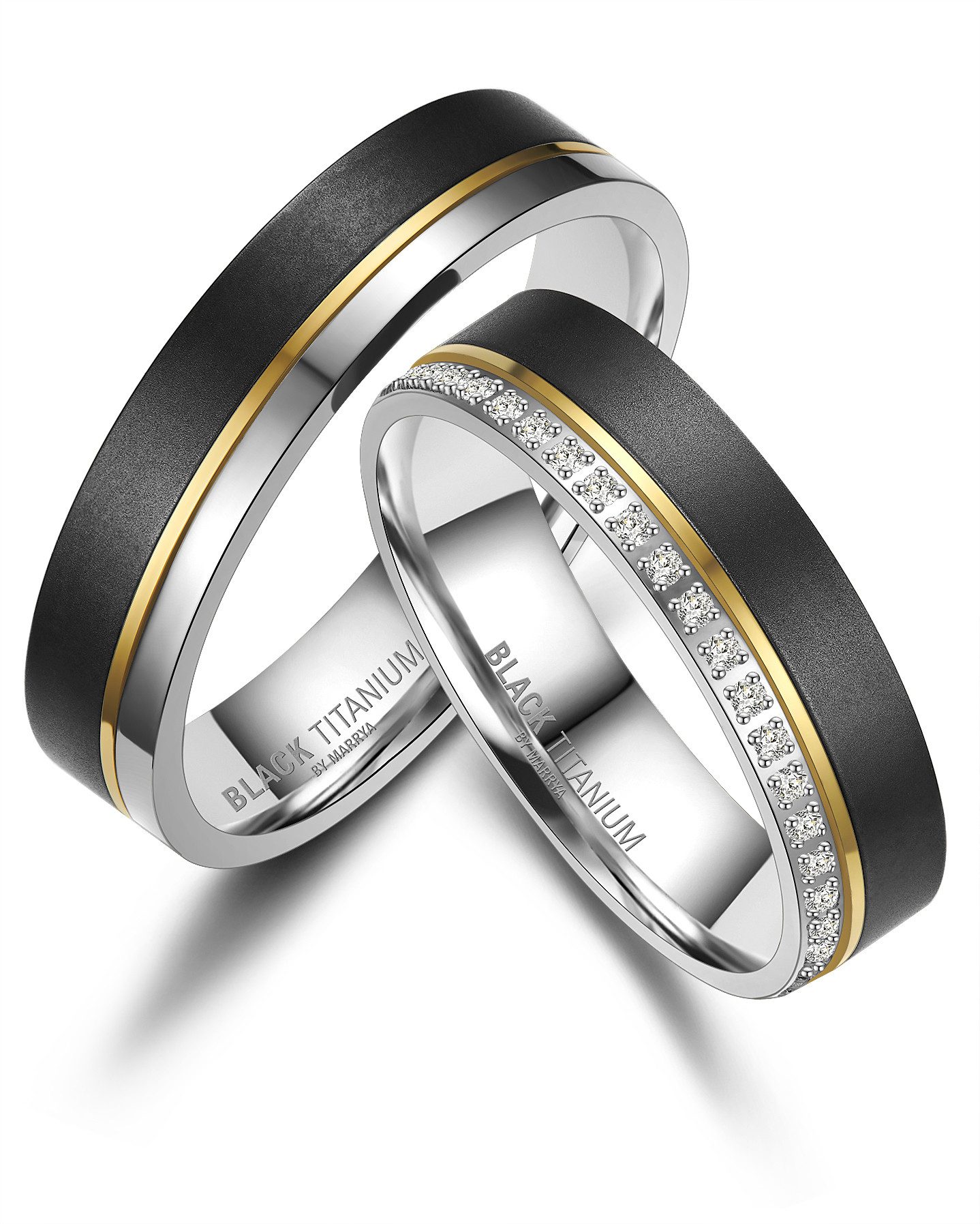 ONE ELEMENT Partnerring BLACK TITANIUM by MARRYA